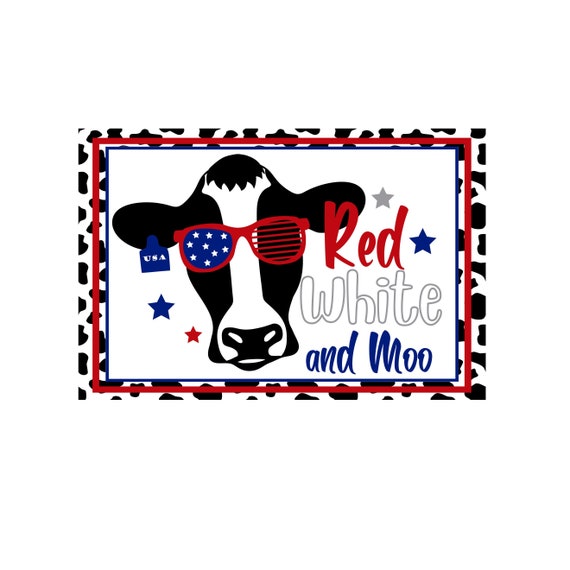 Red White and Moo Sign | Etsy