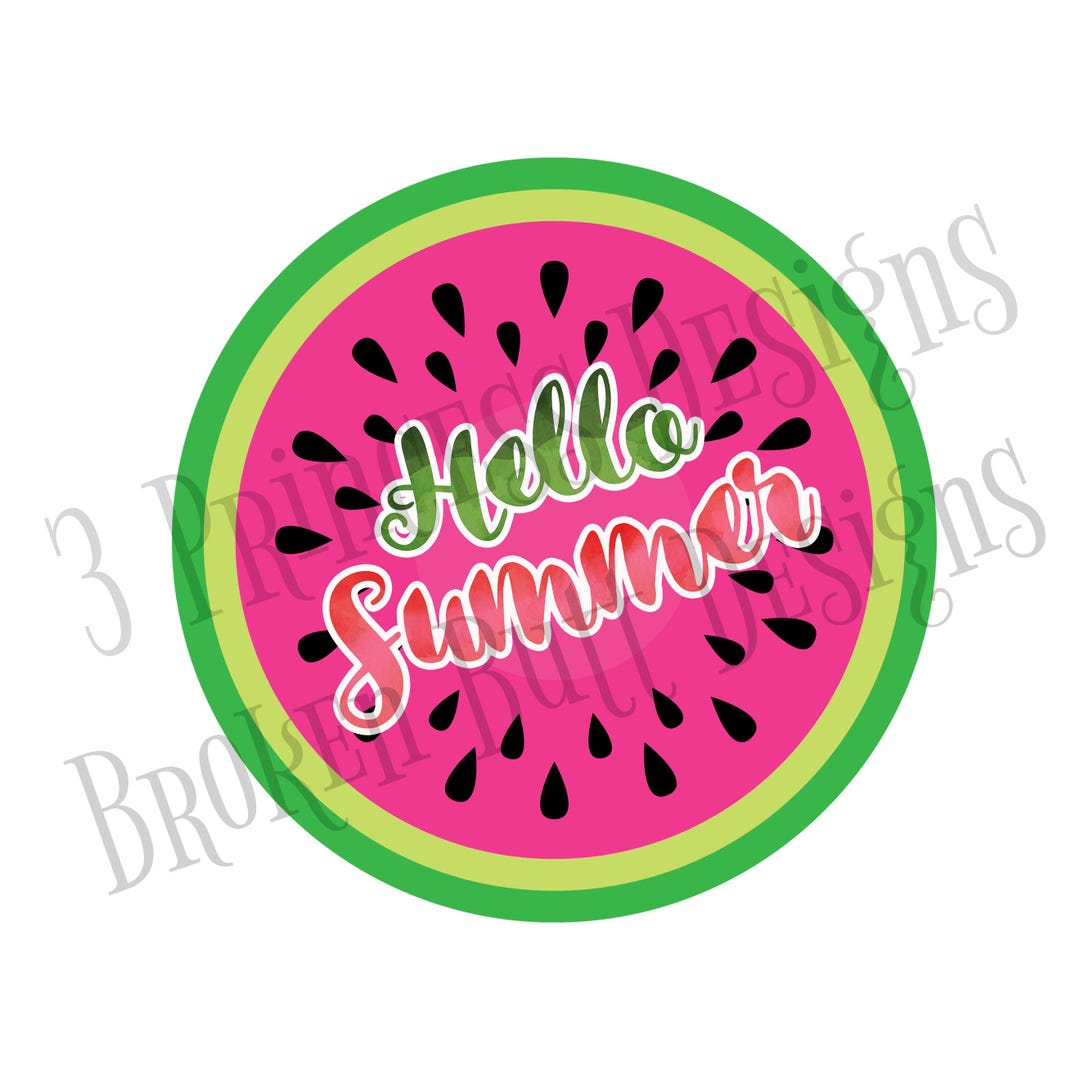 Hello Summer Sign (2 Styles), Watermelon Sign, Wreath Sign - Etsy