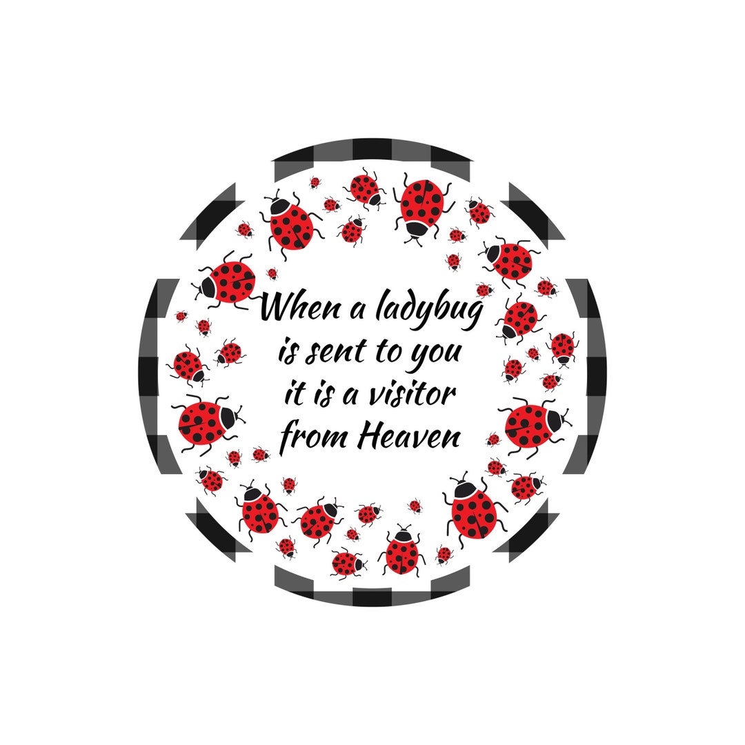 Ladybug Sign, Heaven Sent Message Sign - Etsy
