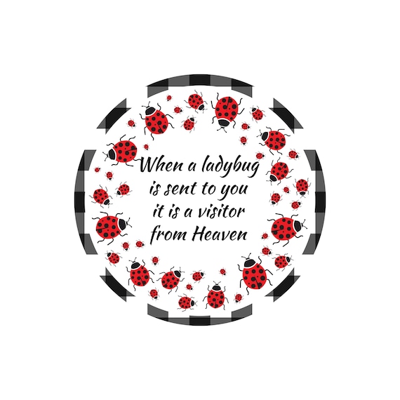 Ladybug Sign Heaven Sent Message Sign - Etsy