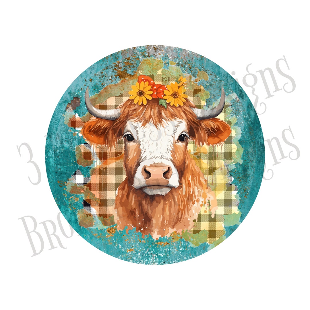 Highland Cow Rusty Fall Sign, Farmhouse Fall Sign - Etsy