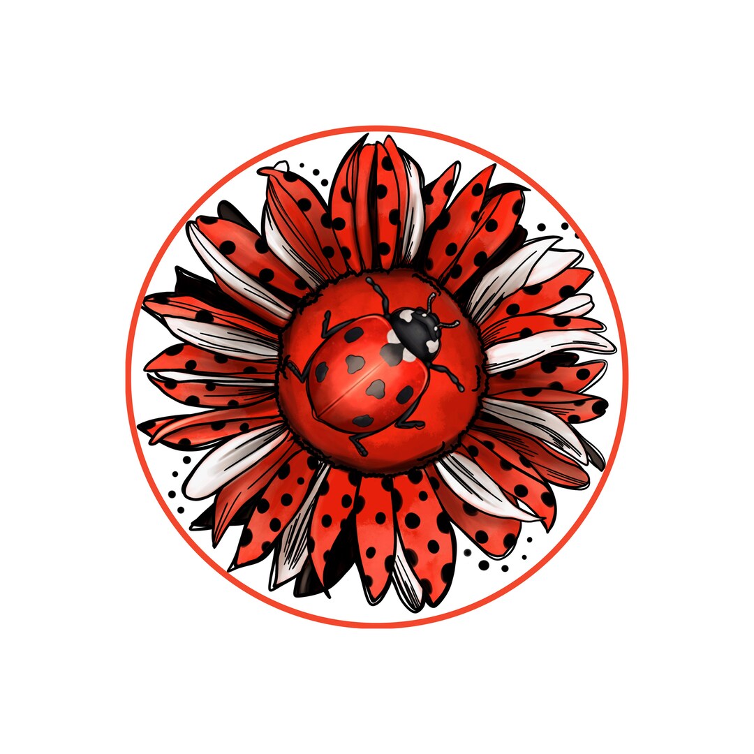 Ladybug Sunflower Sign, Red Sunflower Sign - Etsy