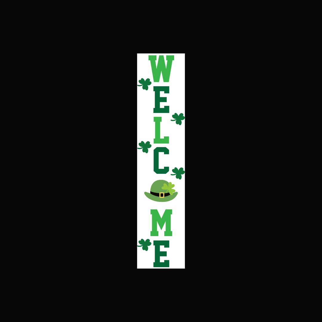 WELCOME Shamrock Sign, Mini Porch Sign - Etsy
