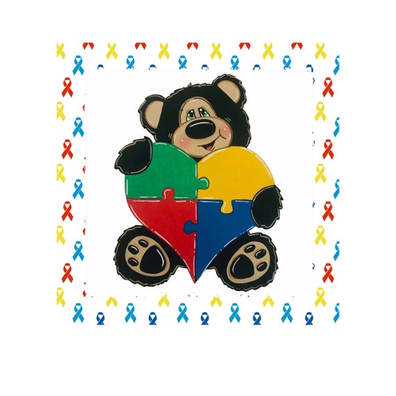 Autism Bear Sign | Etsy