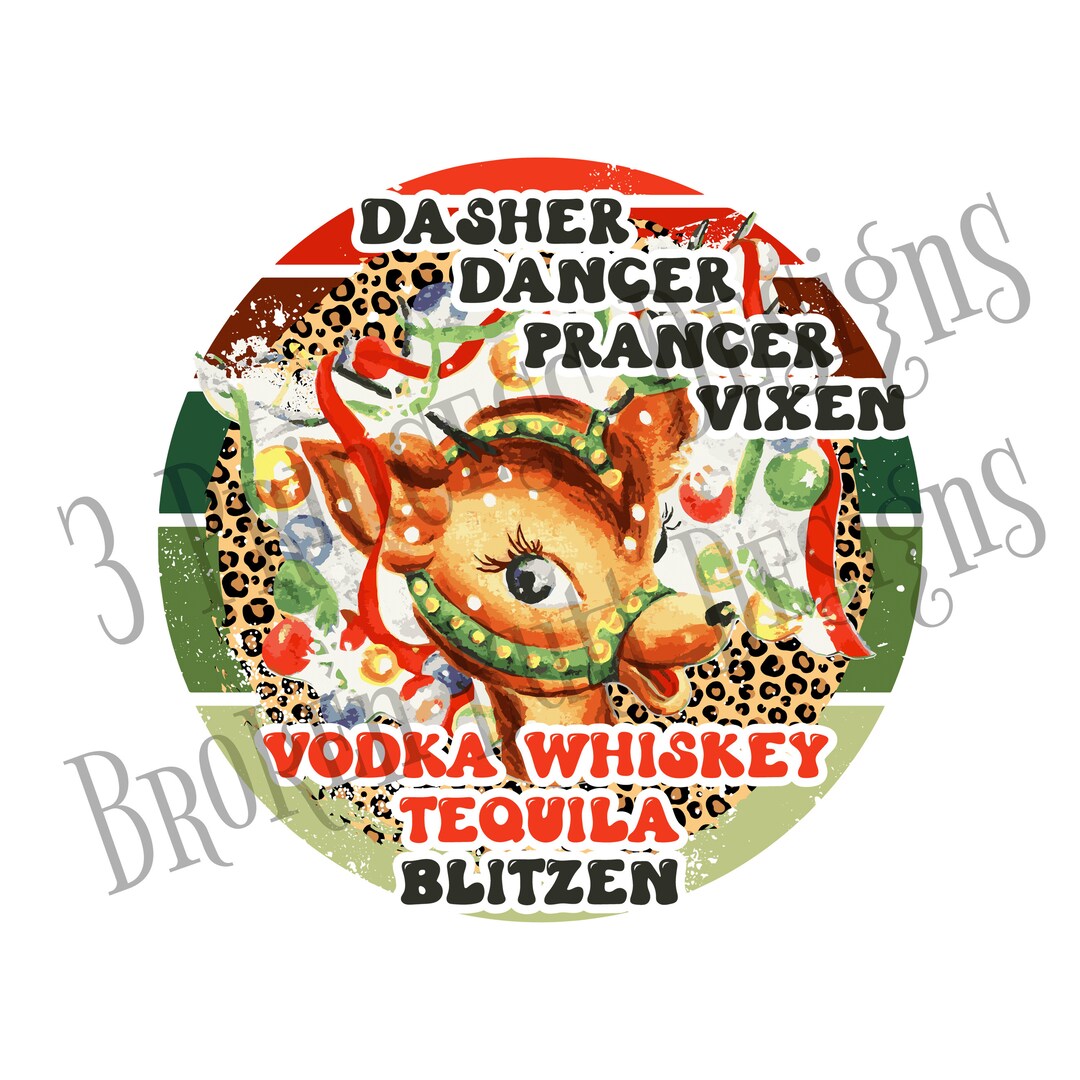 Funny Reindeer Sign, Reindeer and Alcohol Sign - Etsy