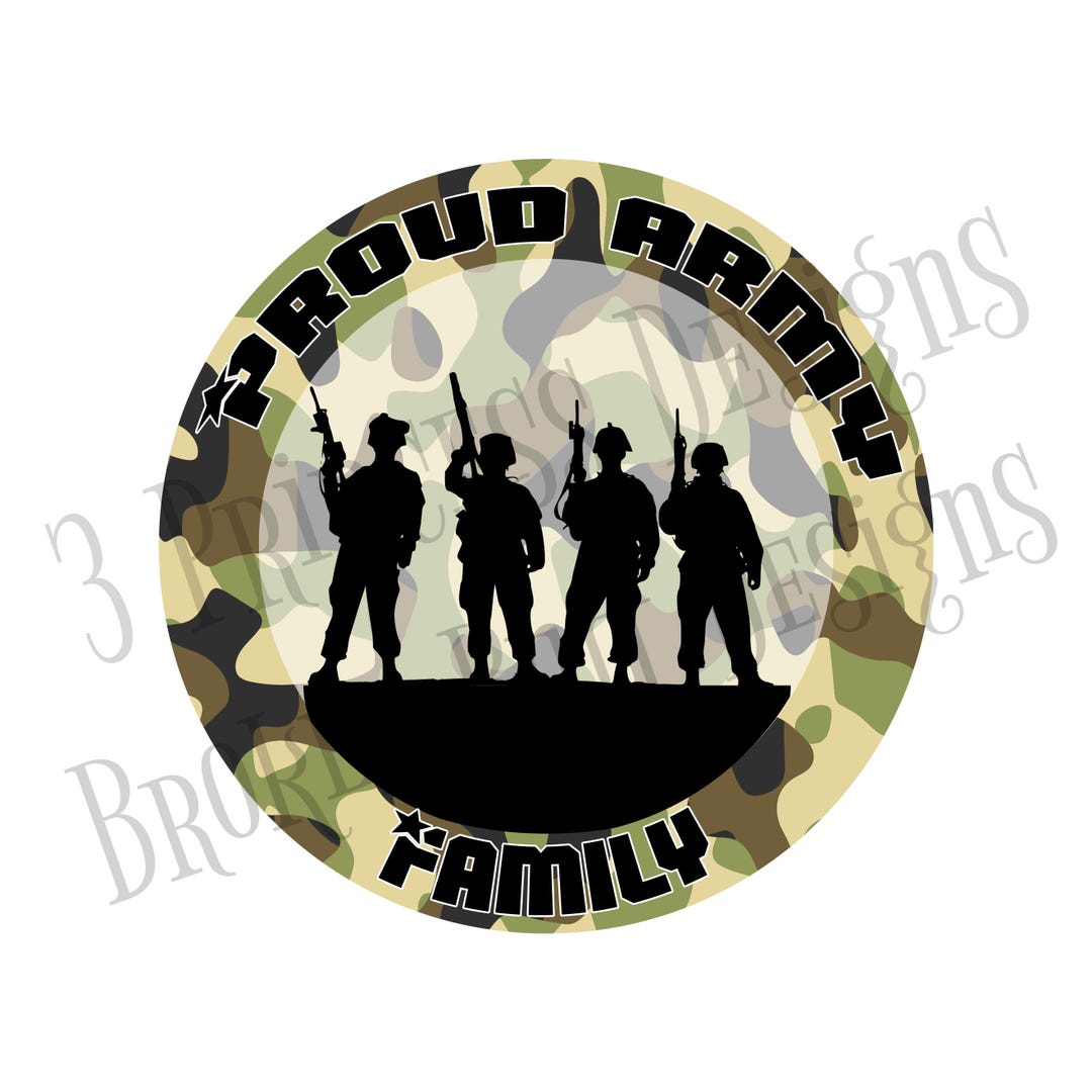 Proud Army Family Sign, Military Sign, Patriotic Wreath Sign - Etsy