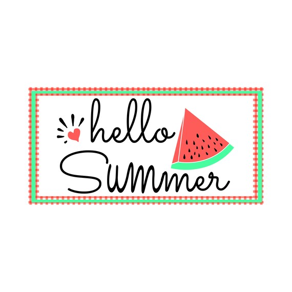 Hello Summer Watermelon Sign | Etsy