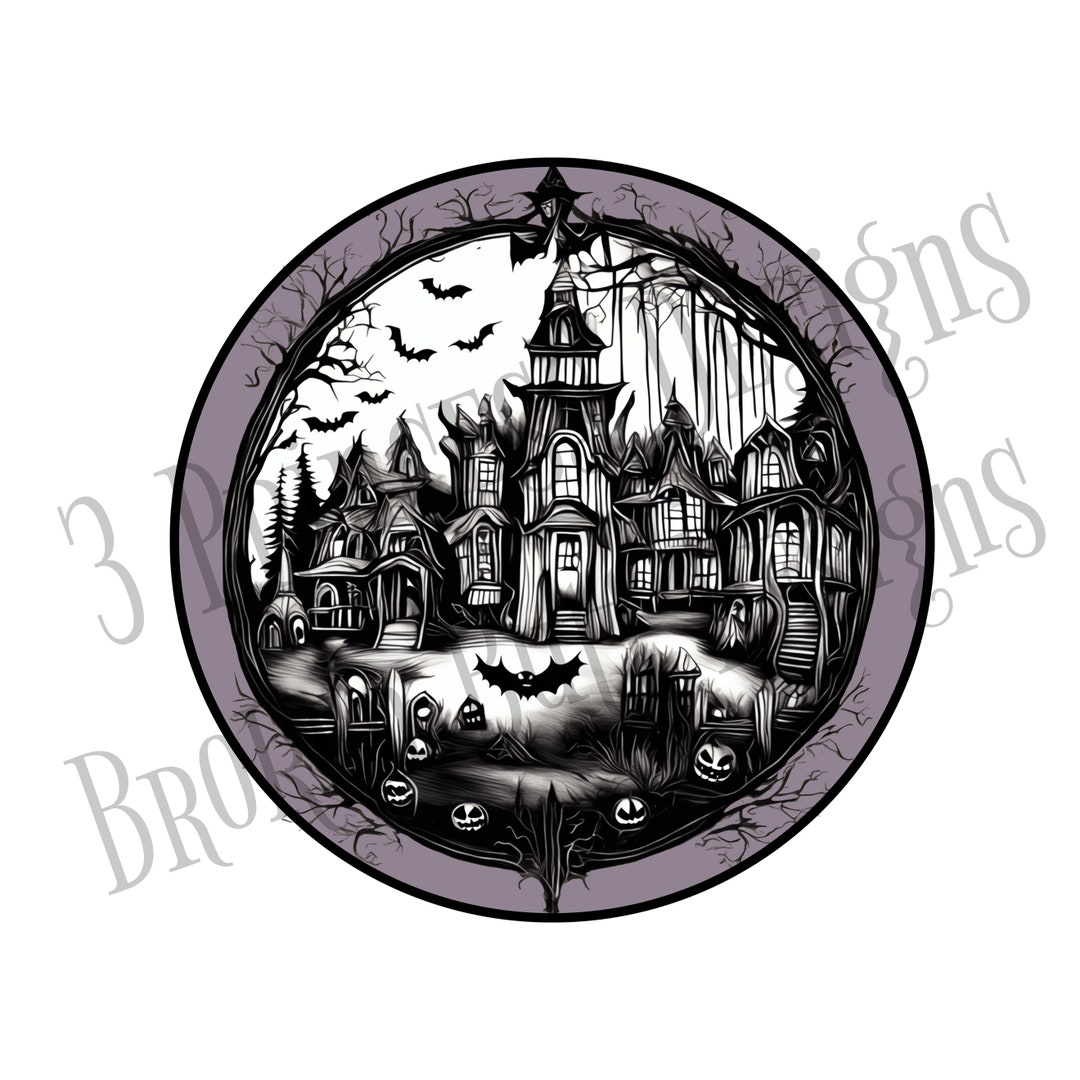 Haunted House Sign, Spooky House Decor - Etsy