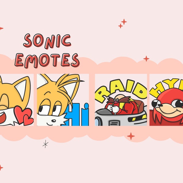 Sonic the Hedgehog Twitch Emotes - Etsy