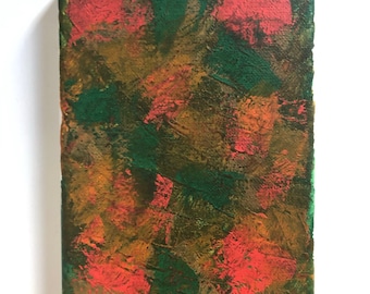 Red Green Abstract Painting - Etsy