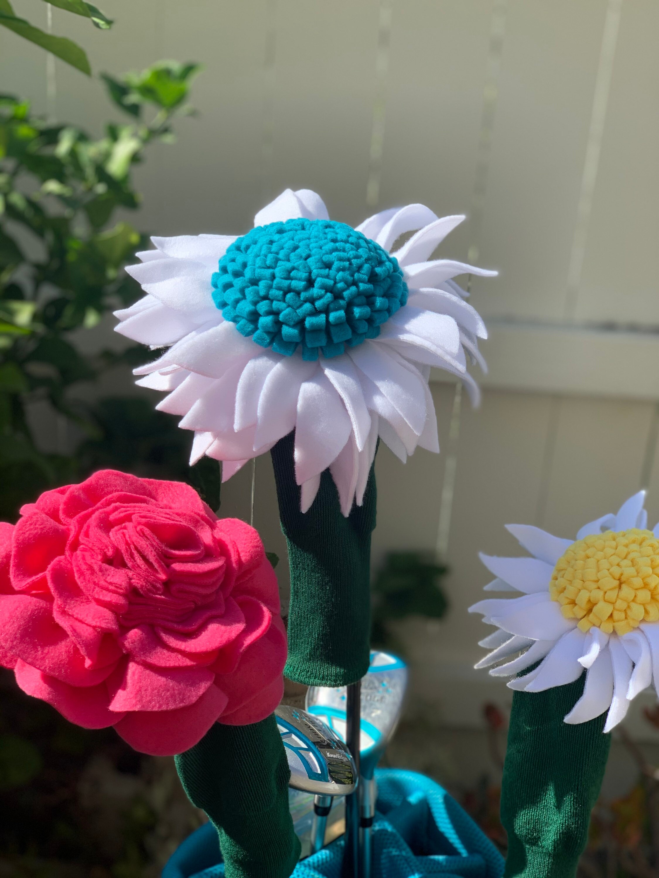 Driver-dark Pink Rose Flower Golf Club Cover - Etsy