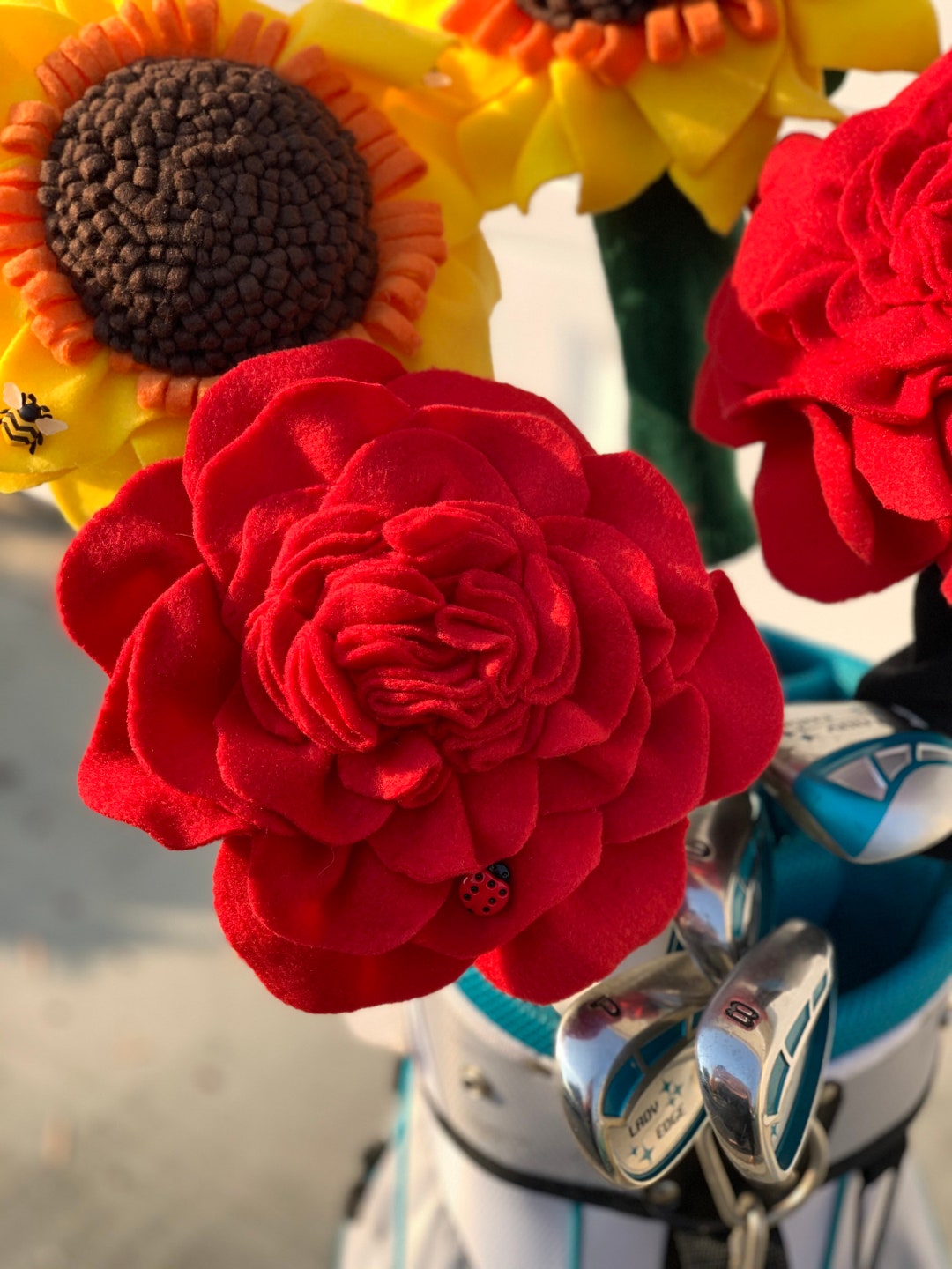 Driver-red Rose Golf Club Cover - Etsy