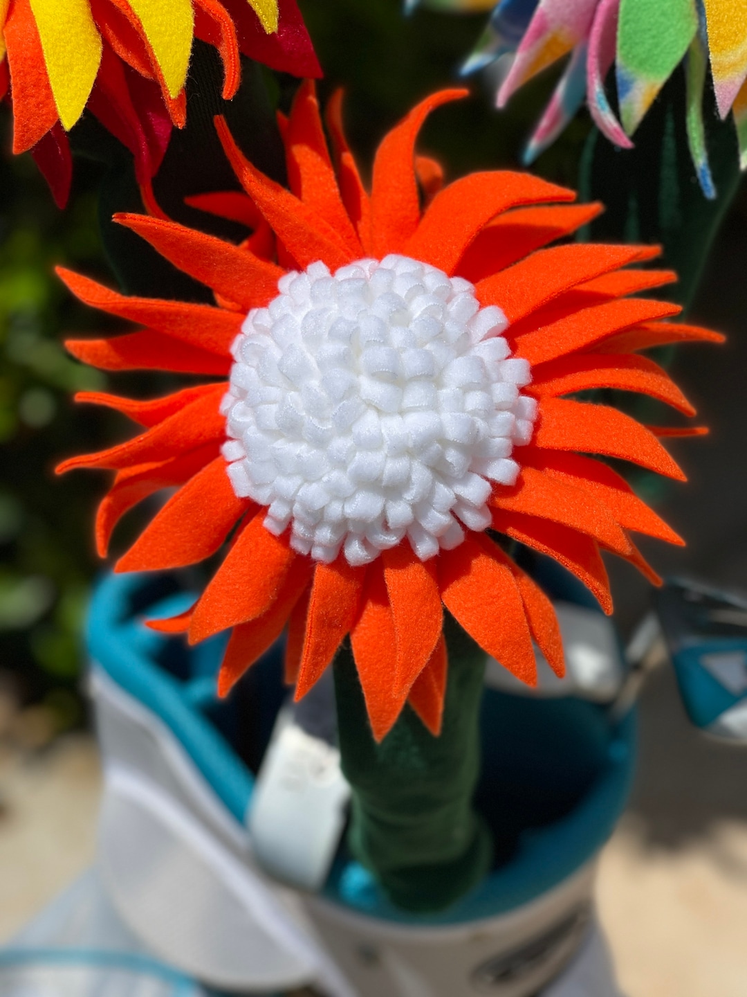 Wood-orange Flower Golf Club Cover - Etsy
