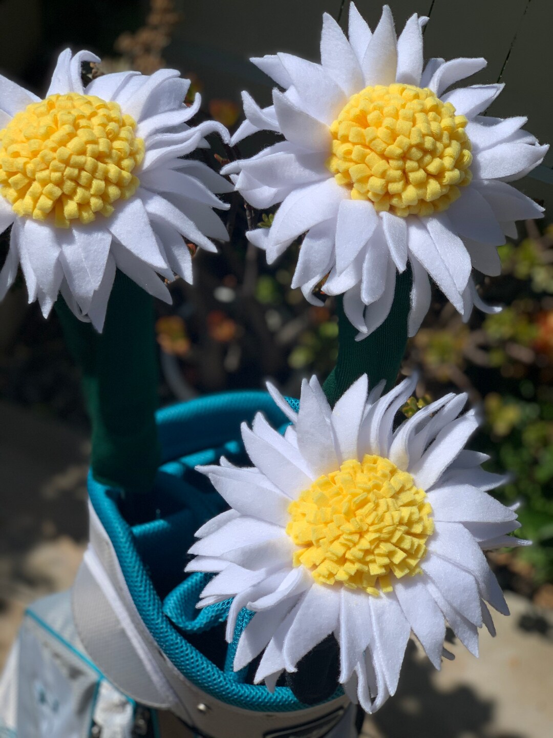 Wood-white Flower Golf Club Cover - Etsy