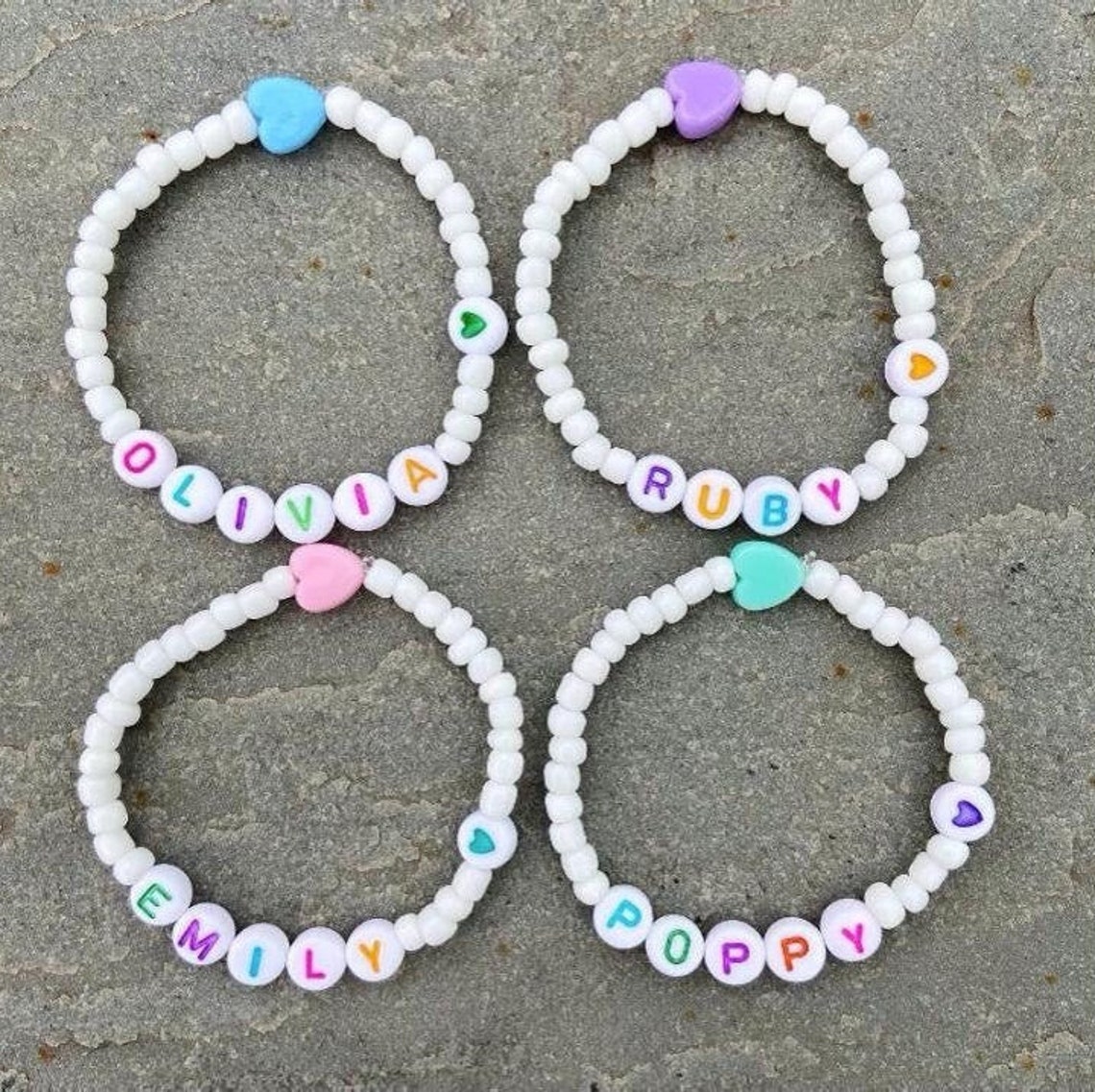 Candy Style - Personalised Beaded Bracelet- Customised- Custom ...