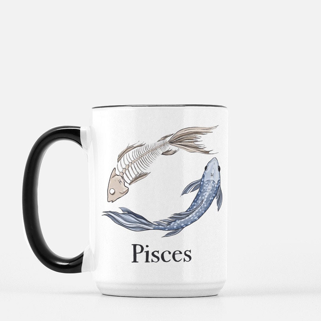 Pisces Mug/pisces Zodiac Mug Pisces Coffee Mug Pisces - Etsy Israel