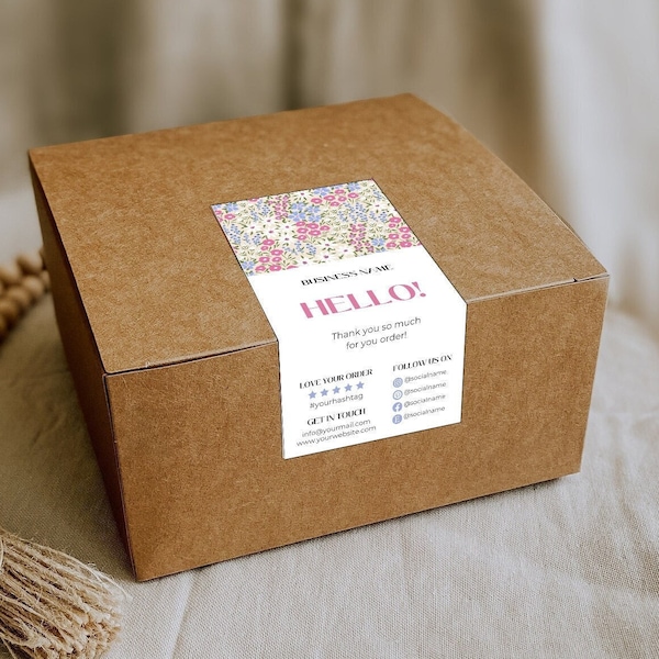 Box Seal Sticker - Etsy