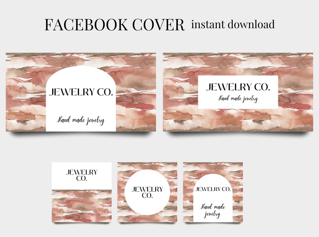 Abstract Facebook Cover Template, Boho Facebook Banner, Facebook ...