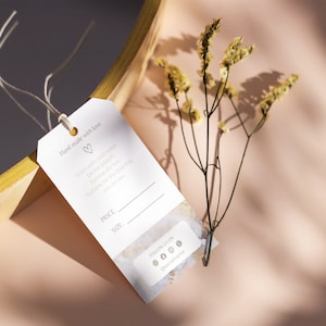 Editable Marble Hanging Tags Template, Printable Fashion Label Template ...