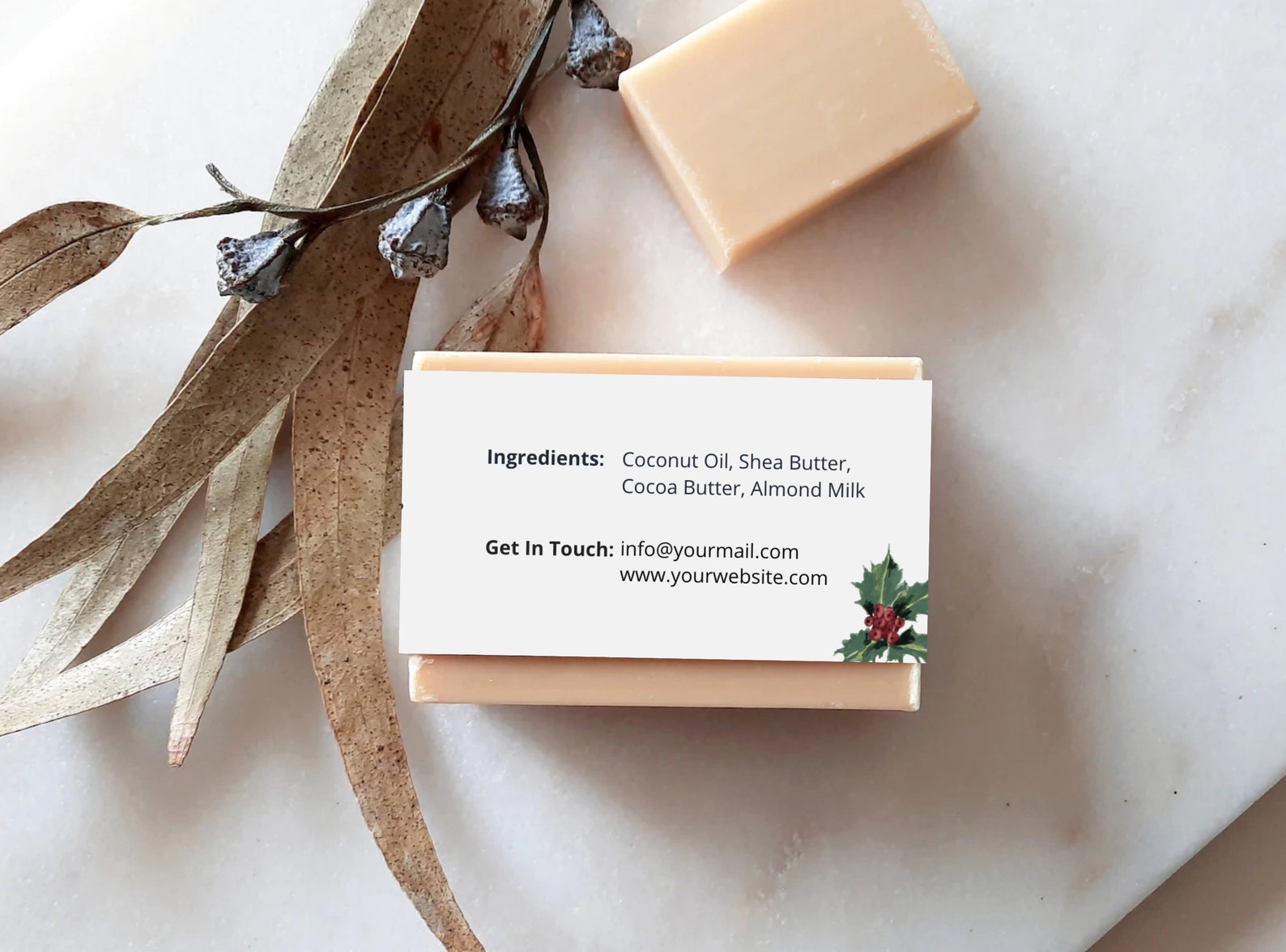 Christmas Soap Label Template, Editable Soap Label Template, DIY Soap ...