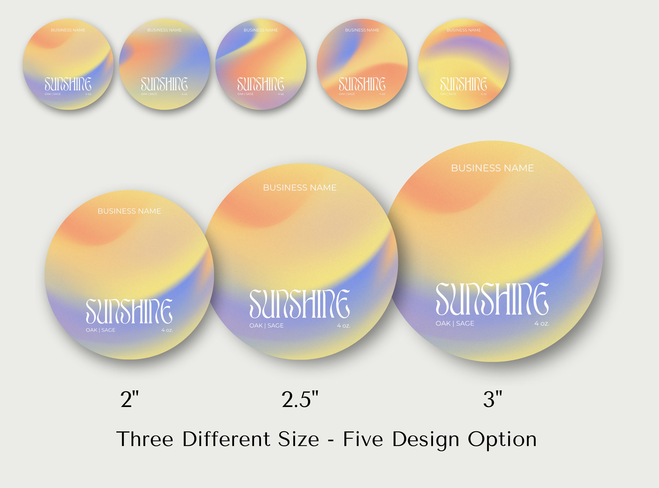 Editable Gradient Candle Label Kit Template Customizable - Etsy