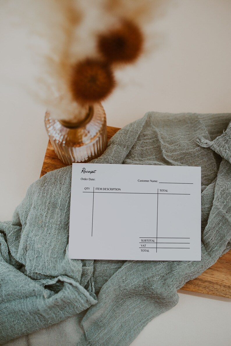 Editable Simple Receipt Template, Luxury Order Receipt Form Template ...