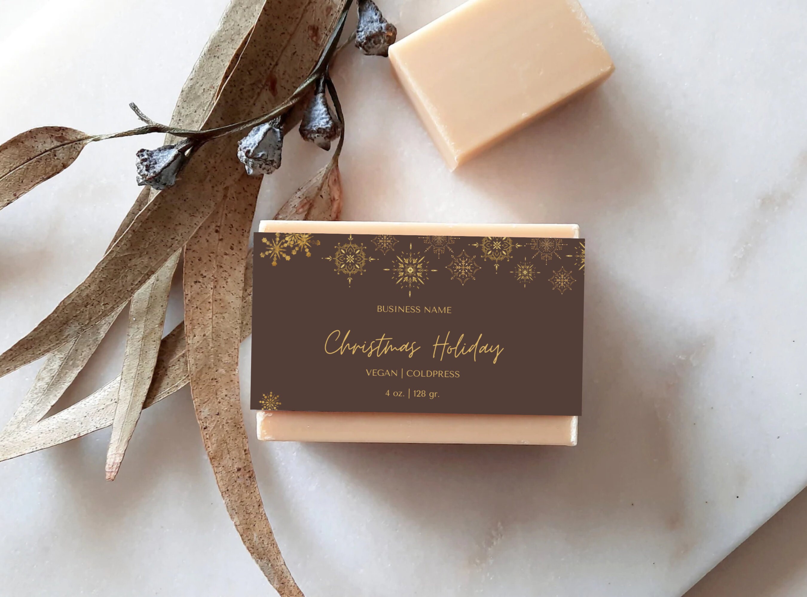 Christmas Soap Label Template Editable Soap Label Template - Etsy