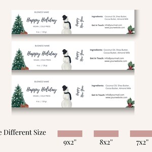 Christmas Soap Label Template, Editable Soap Label Template, DIY Soap ...