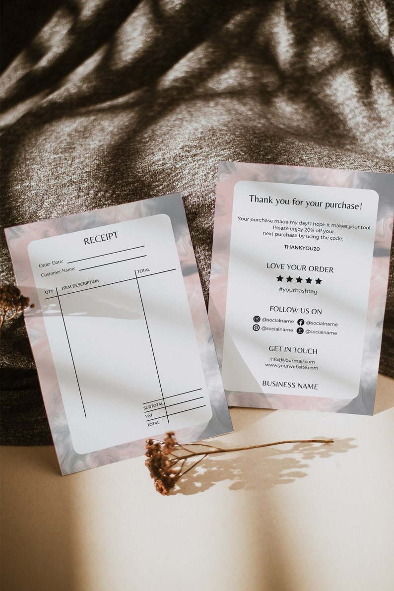 Editable Simple Receipt Template, Luxury Order Receipt Form Template ...