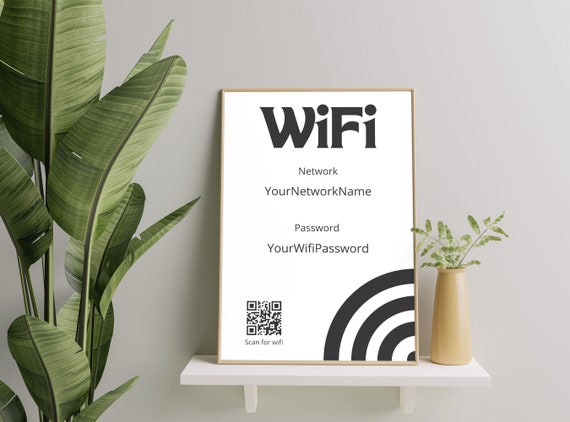 WIFI Password Sign Printable Printable Guest Wi-fi Sign - Etsy