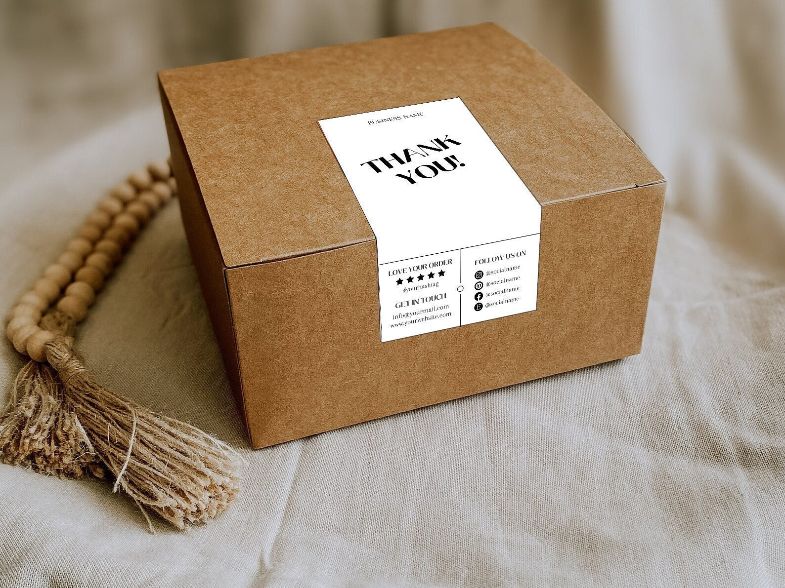 Modern Box Label Template,editable Packaging Labels,printable Order ...
