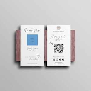 Candle Scent Sampler Card Template, Wax Melt Tester Card, Small ...