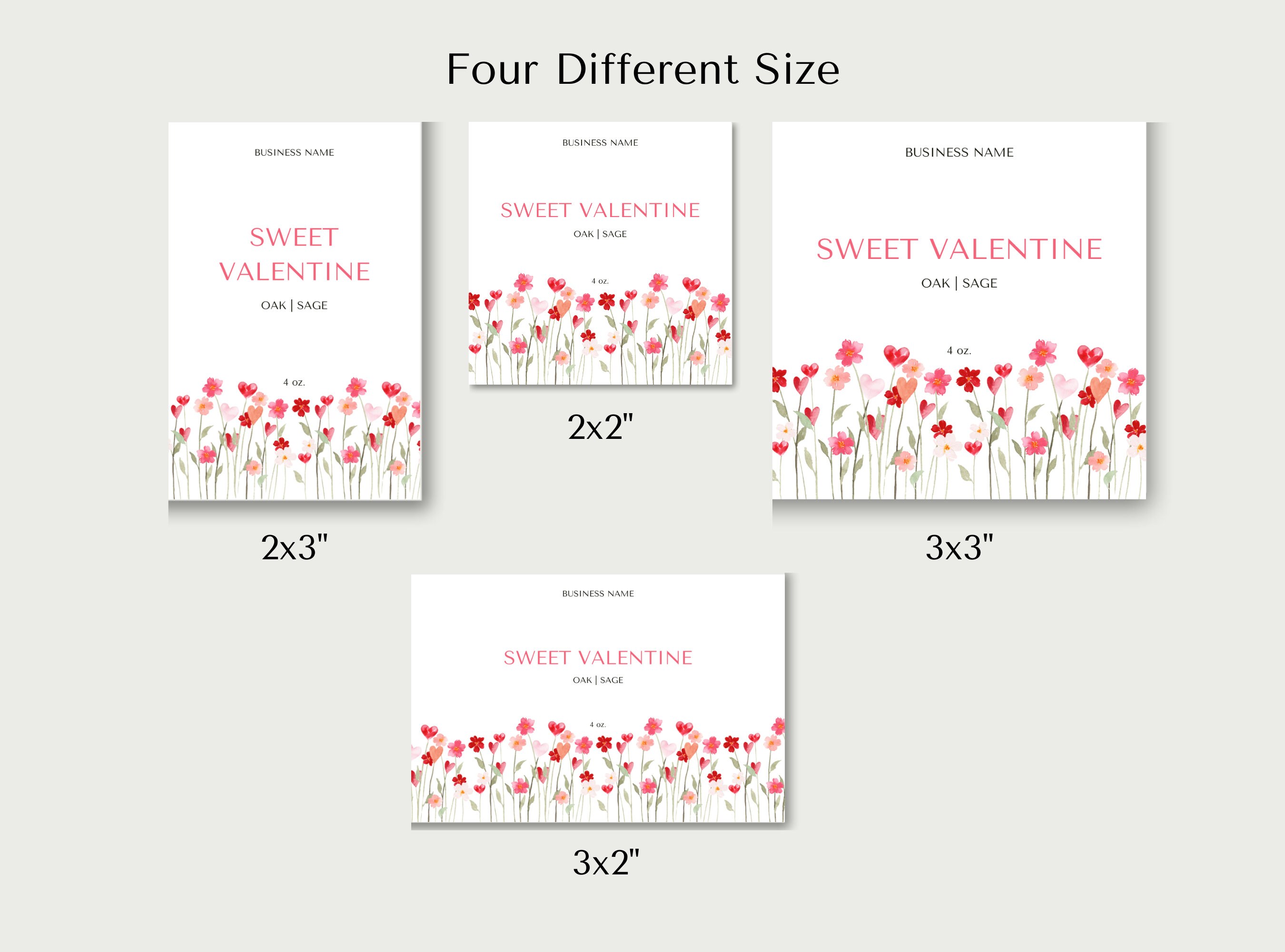 Editable Valentine's Day Candle Label Template, Customizable Flowers ...