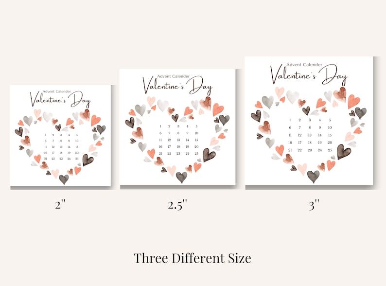 Editable Valentine's Day Countdown Candle Label, DIY Advent Calendar ...