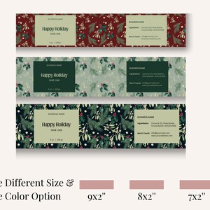 Christmas Soap Label Template, Editable Soap Label Template, DIY Soap ...