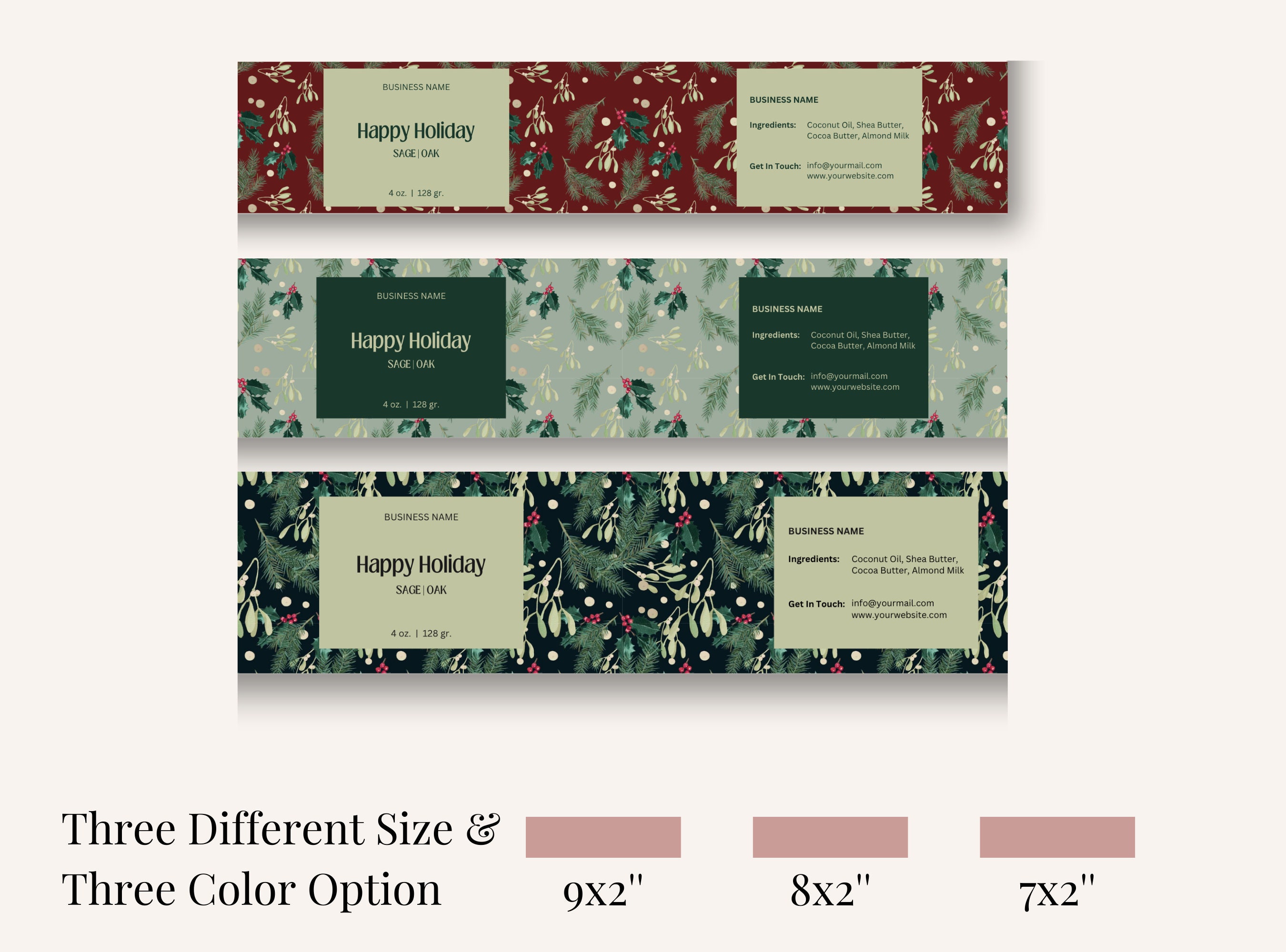 Christmas Soap Label Template Editable Soap Label Template - Etsy