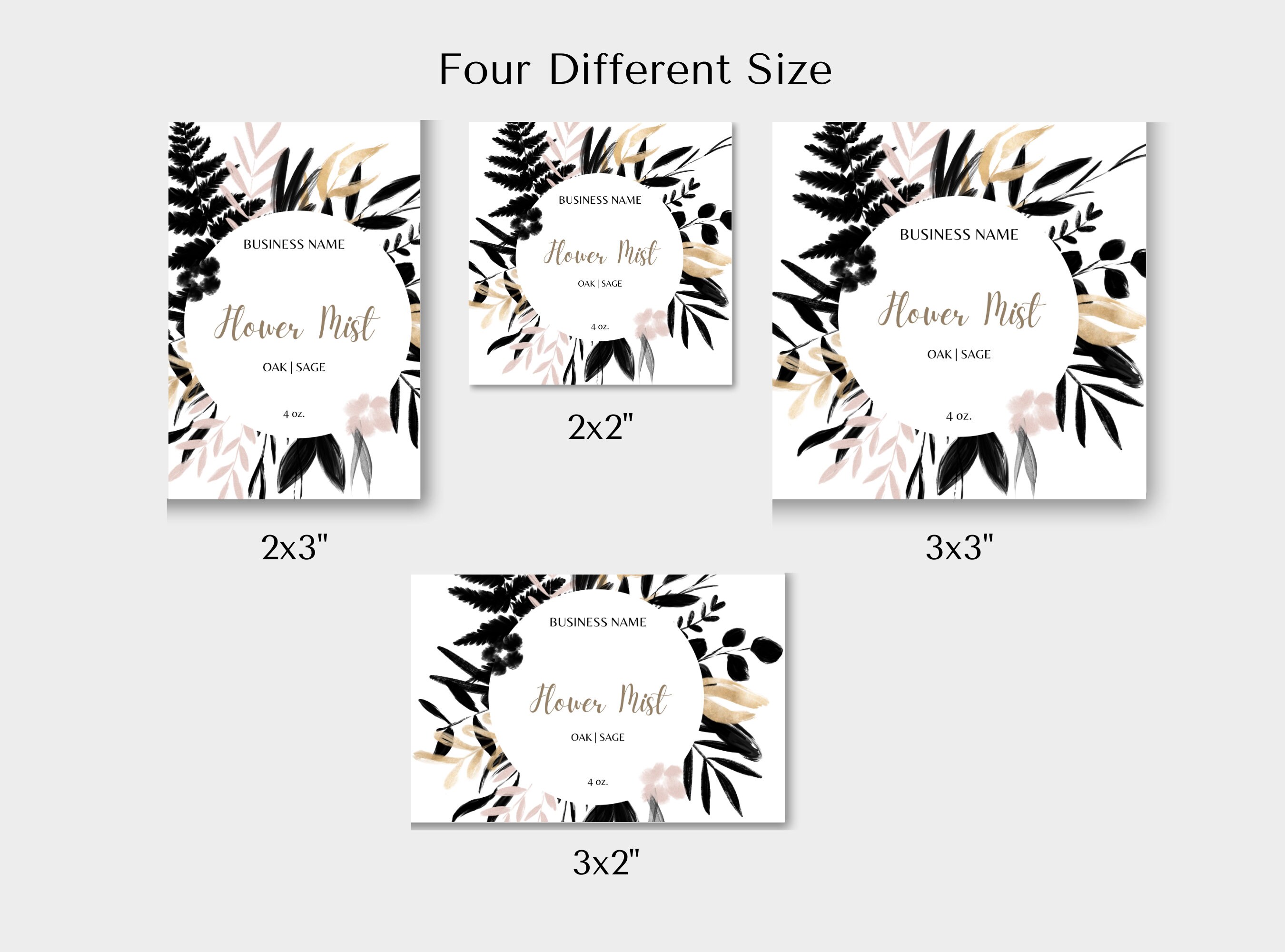 Editable Floral Candle Label Design, Boho Candle Label Template, Flower ...
