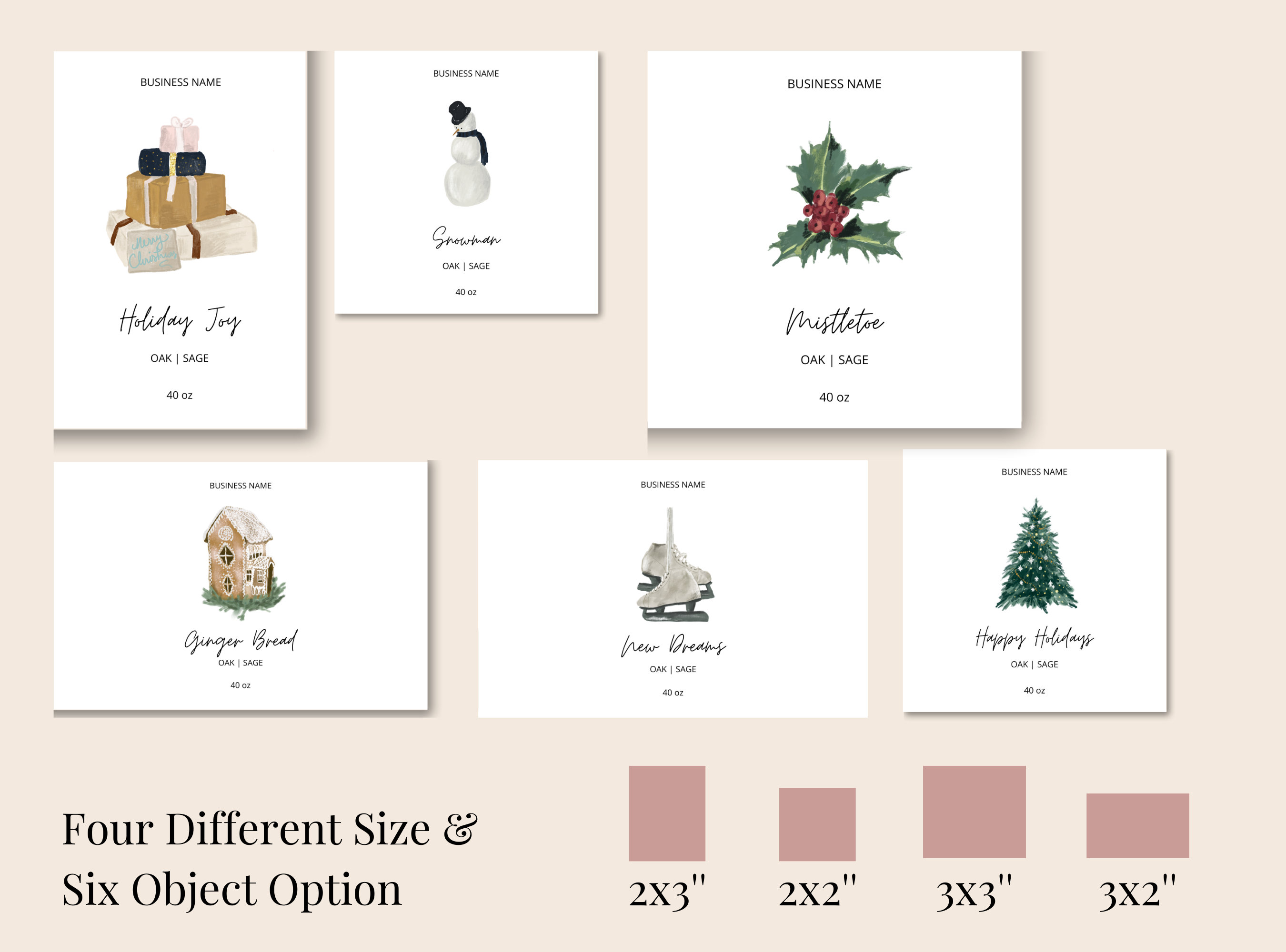 Editable Christmas Candle Label Template,customizable Christmas Candle ...