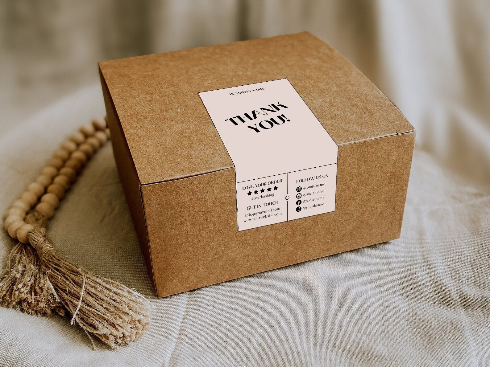 Modern Box Label Template,editable Packaging Labels,printable Order ...