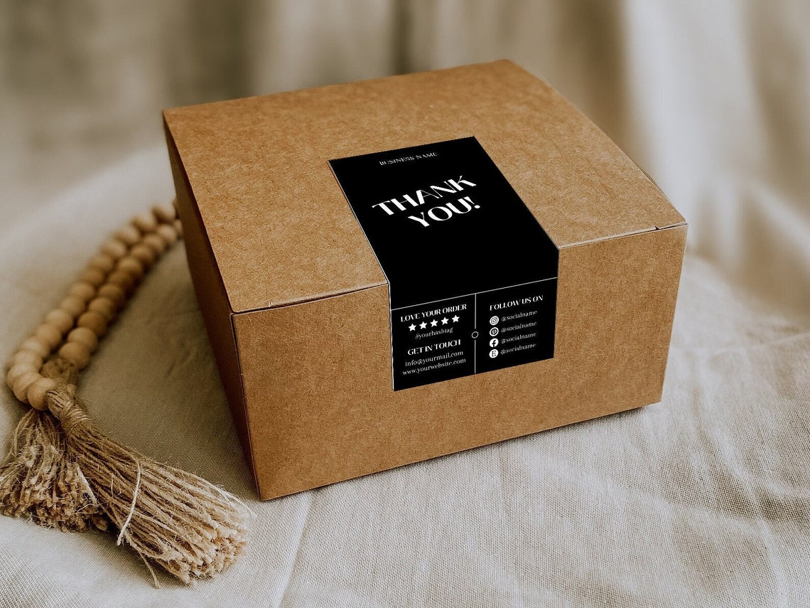 Modern Box Label Template,editable Packaging Labels,printable Order ...