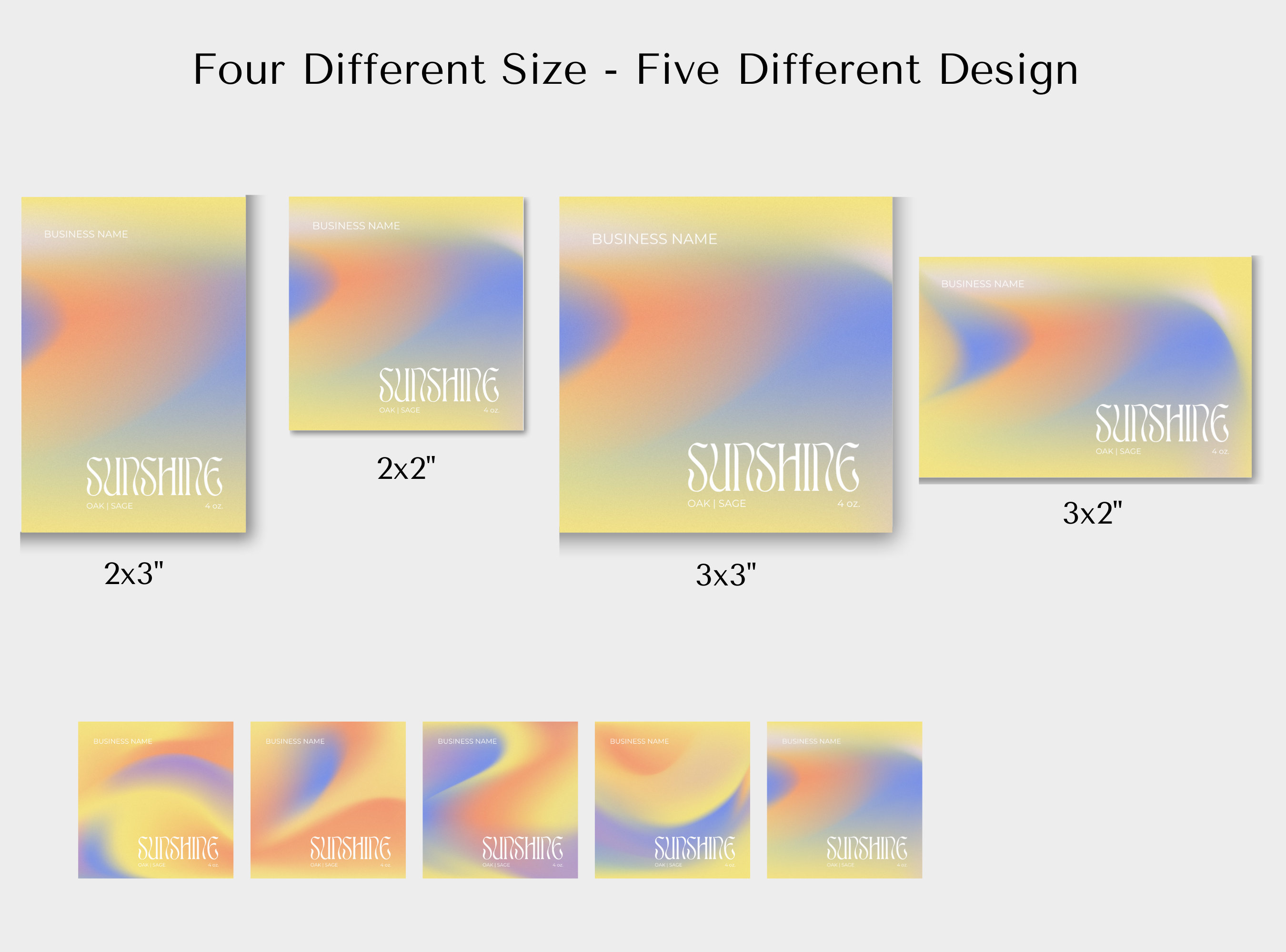 Editable Gradient Candle Label Kit Template Customizable - Etsy