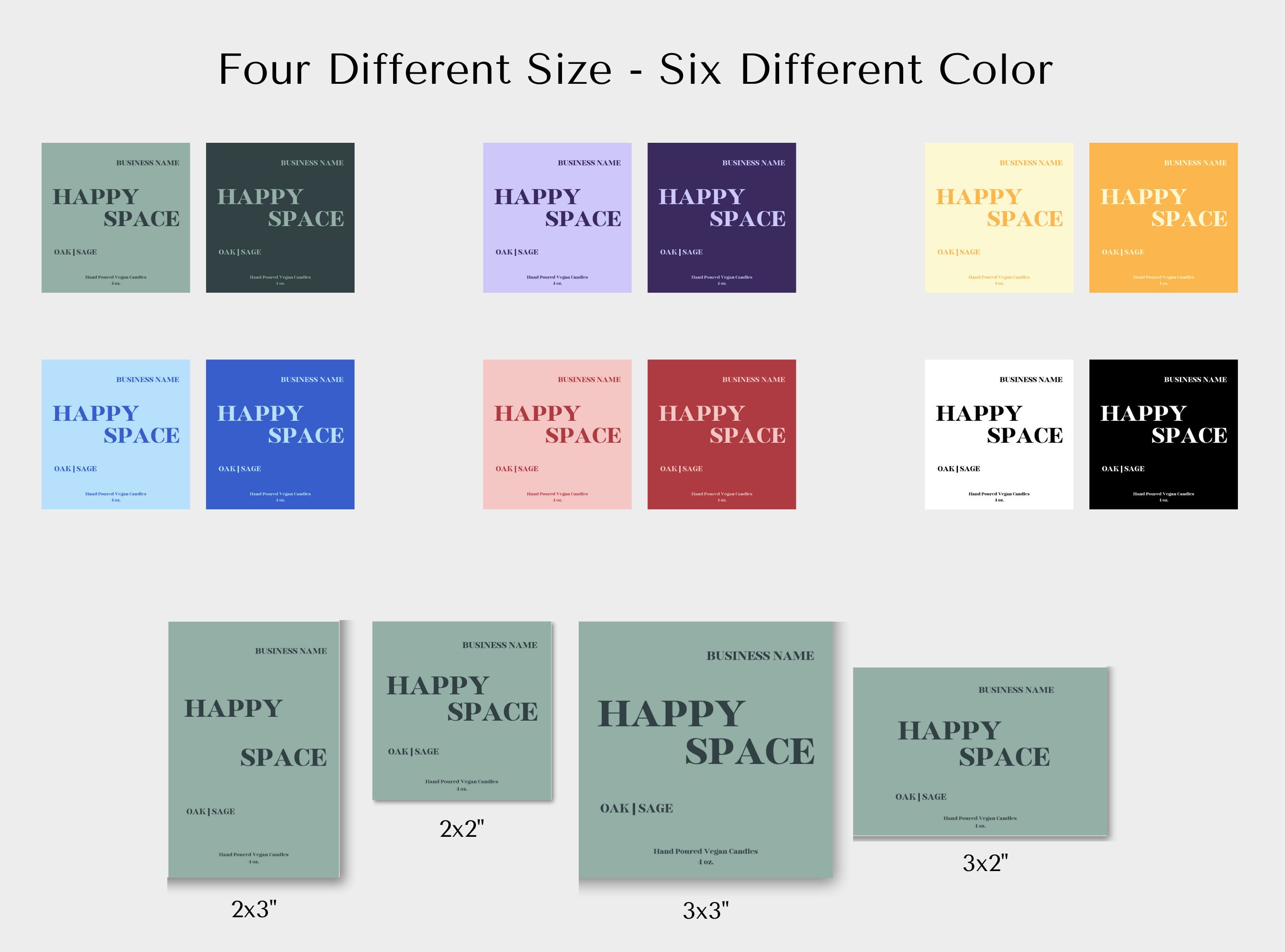 Editable Colorful Candle Label Bundle Modern Candle Label - Etsy