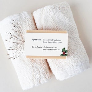 Christmas Soap Label Template, Editable Soap Label Template, DIY Soap ...