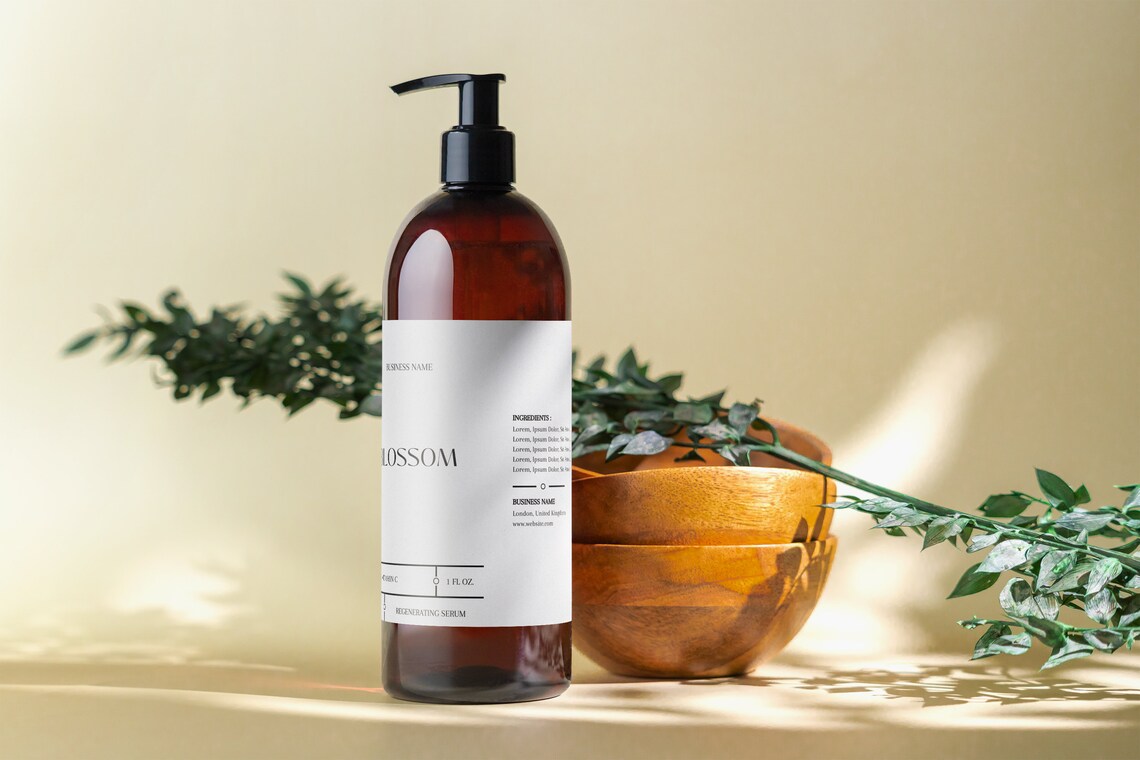 Modern Lotion Labels, Editable Shampoo Bottle Labels, Hair Spray Labels ...