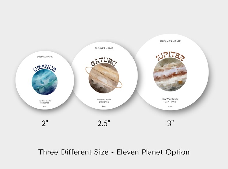 Editable Planets Candle Label Template, Constellation Candle Label, Tin ...