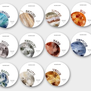 Editable Planets Candle Label Template, Constellation Candle Label ...