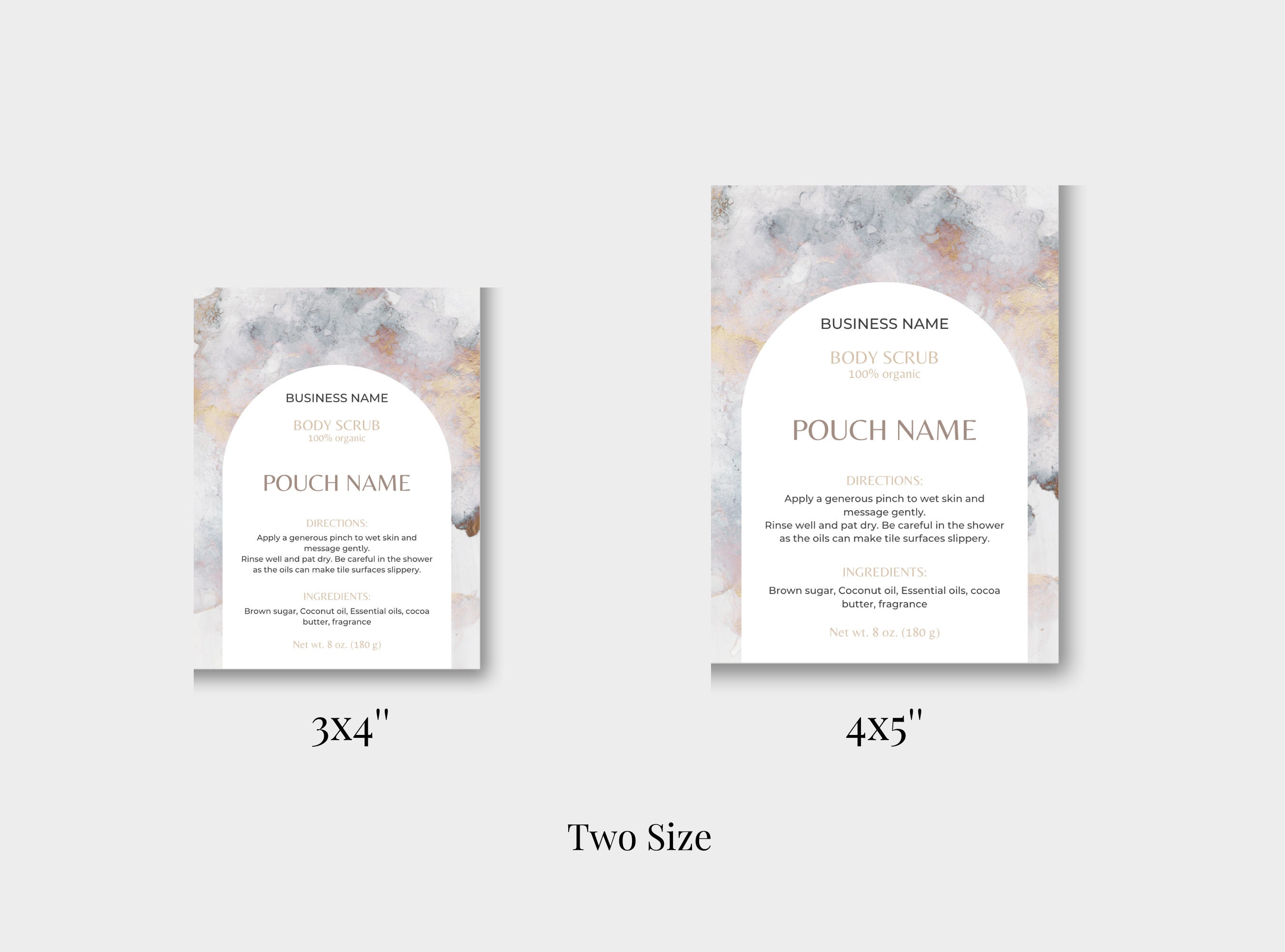 Luxury Pouch Label Template, Apothecary Pouch Label, Body Product Label ...