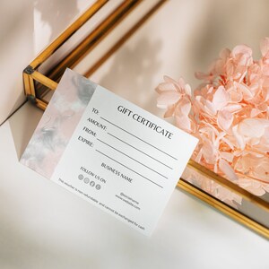 Abstract Photographer Gift Certificate Template,diy Minimal Gift ...