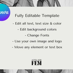 Floral Box Label Template, Editable Packaging Labels, Printable Order ...