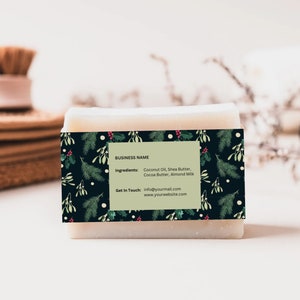 Christmas Soap Label Template, Editable Soap Label Template, DIY Soap ...